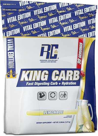 Ronnie Coleman Signature Series KING CARB XS-1KG-30Serv-Lemonade 2lb B ...