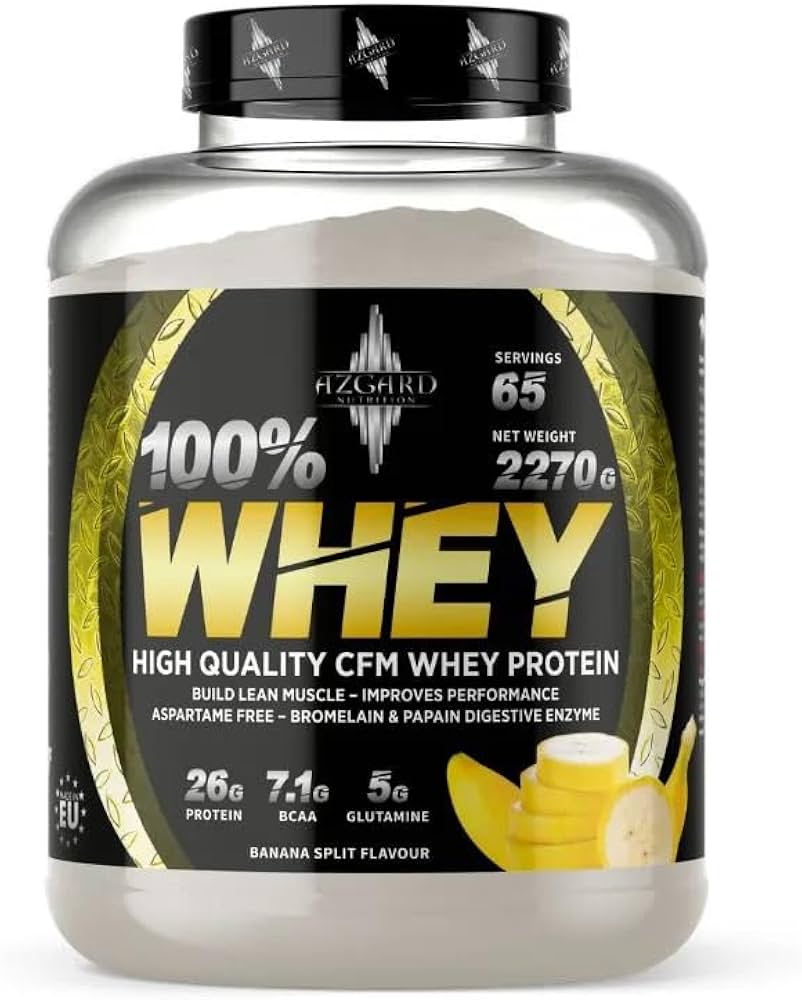 Azgard Nutrition, 100% Whey High Quality Protein-2.2KG-65Serv-Banana S ...