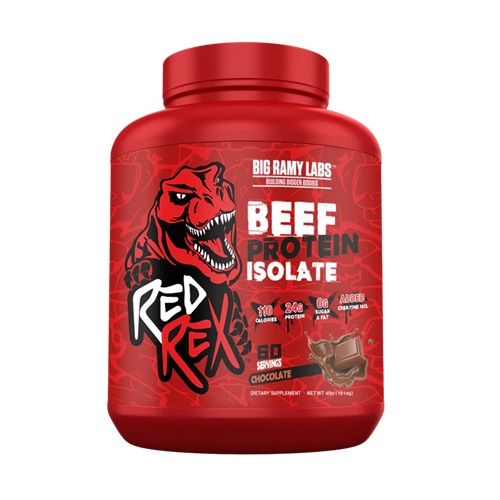 Big Ramy Labs Red Rex Beef Protein Isolate-1.8KG-60 Serv.-Chocolate Pe ...