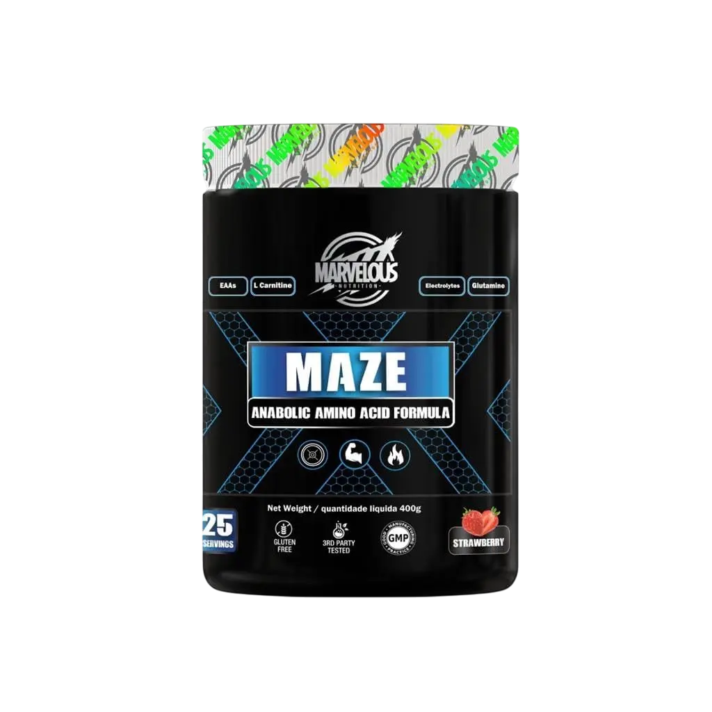 Marvelous Nutrition Maze Anabolic amino Acid Formula-400G-25Serv.-Stra ...