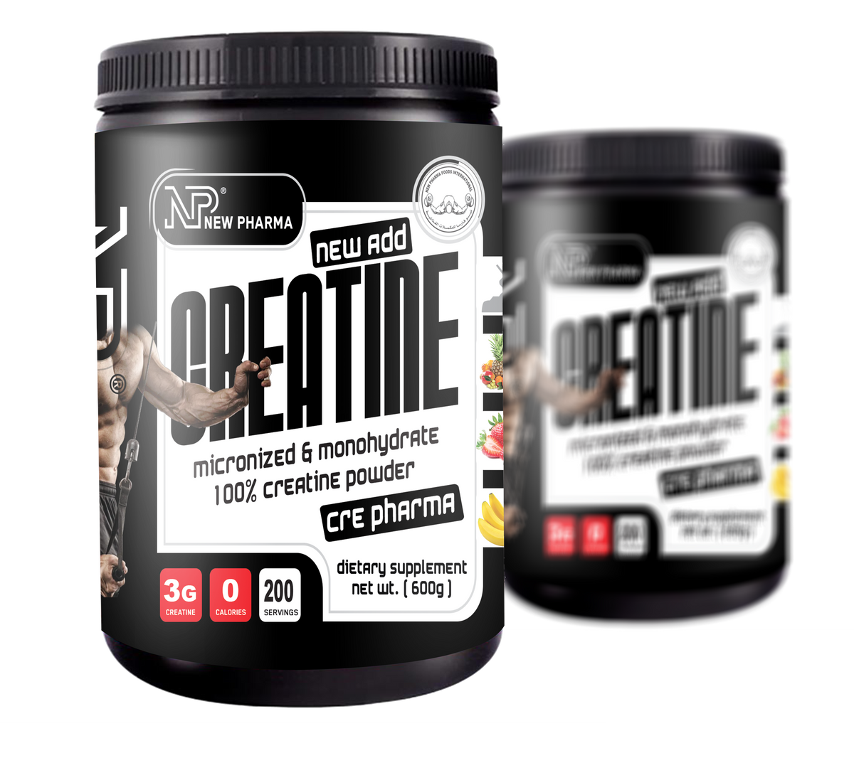 New Pharma Creatine Monohydrate-600g-200Serv-Unflavored – Energy ...